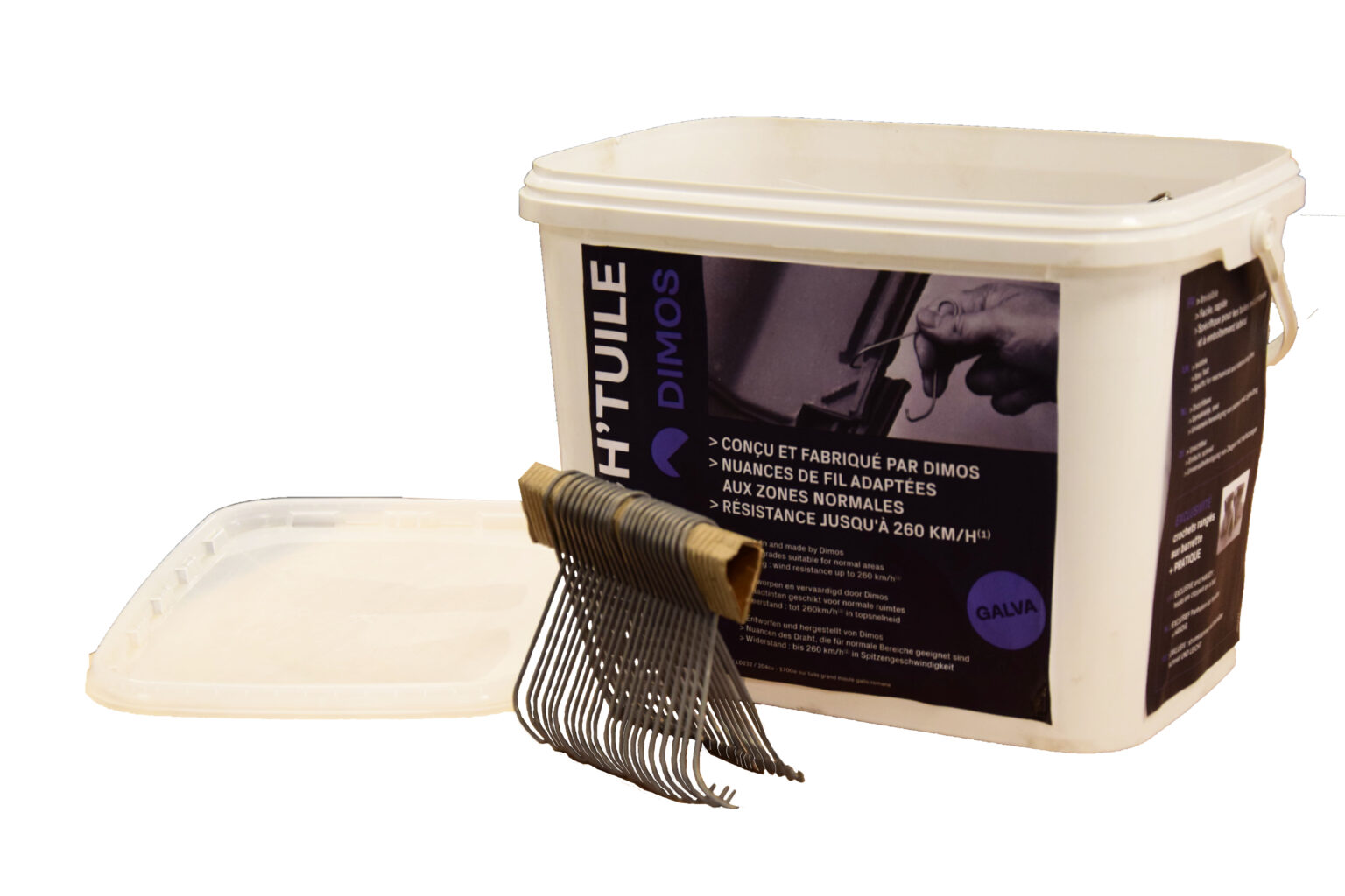 ️ Croch'tuile X'tile Galva - bucket 400 pieces - Professional equipment ...